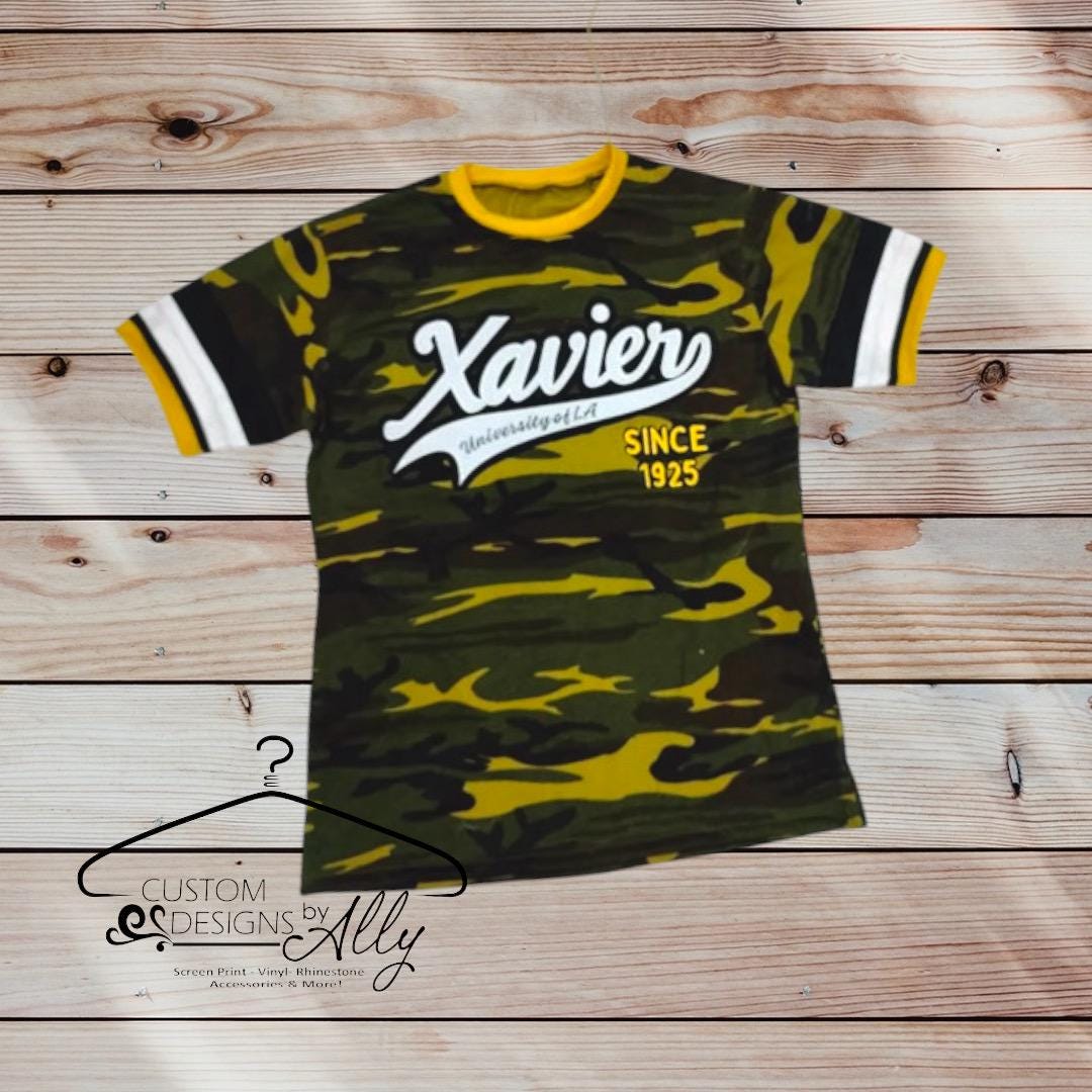 Xavier University Camo Embroidered Tee - Etsy