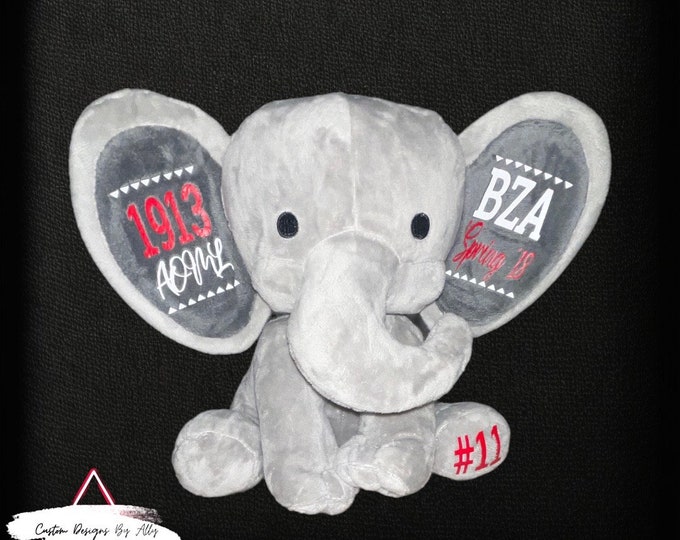 Custom Plush Delta Sigma Theta Personalized Elephant 2 - Etsy