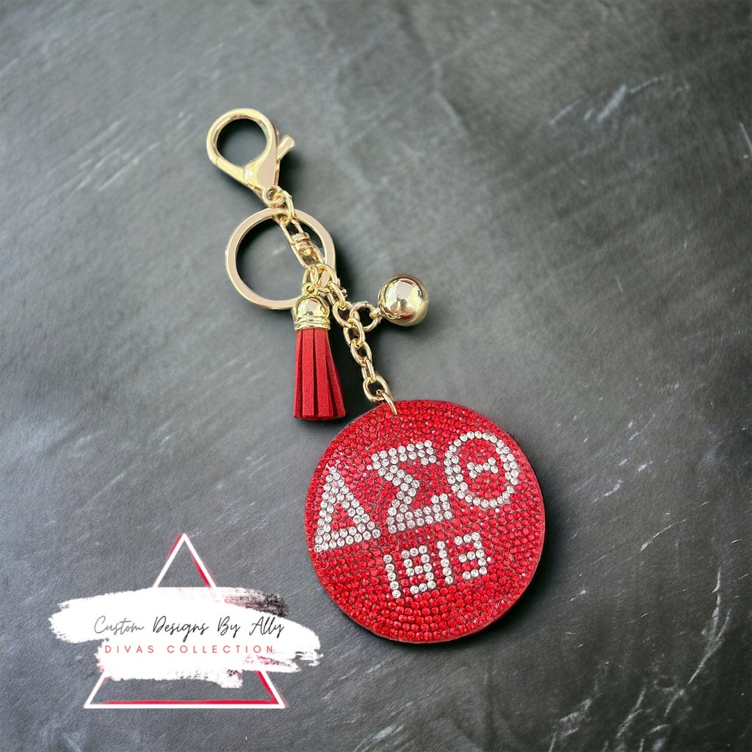 Delta Sigma Theta Bling Keychain - Etsy