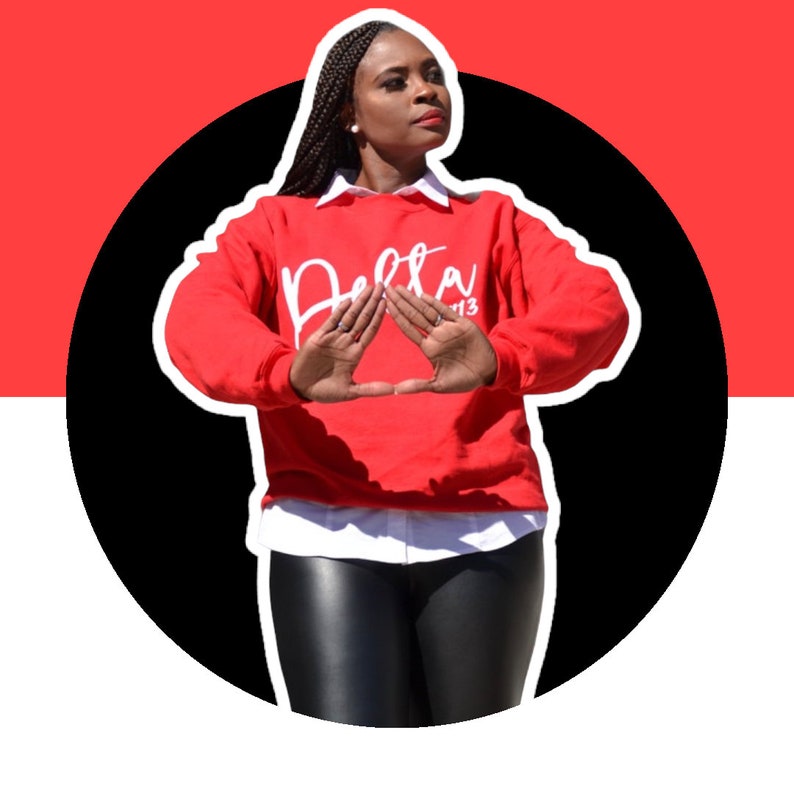 Delta Sigma Theta Glitter Script Sweatshirt - Etsy