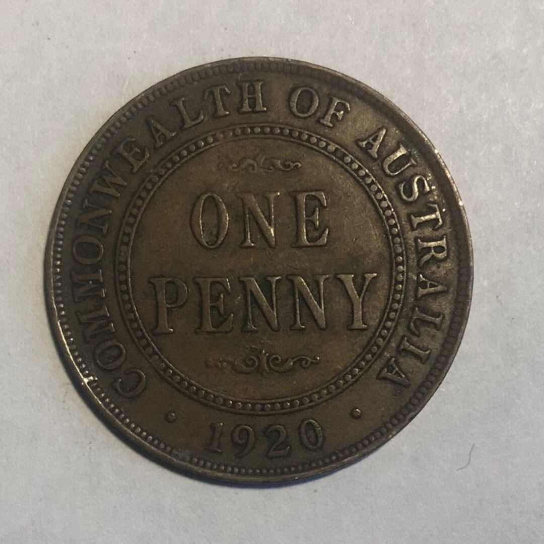 1920 m Australia Penny Old Australian Coin King George V - Etsy