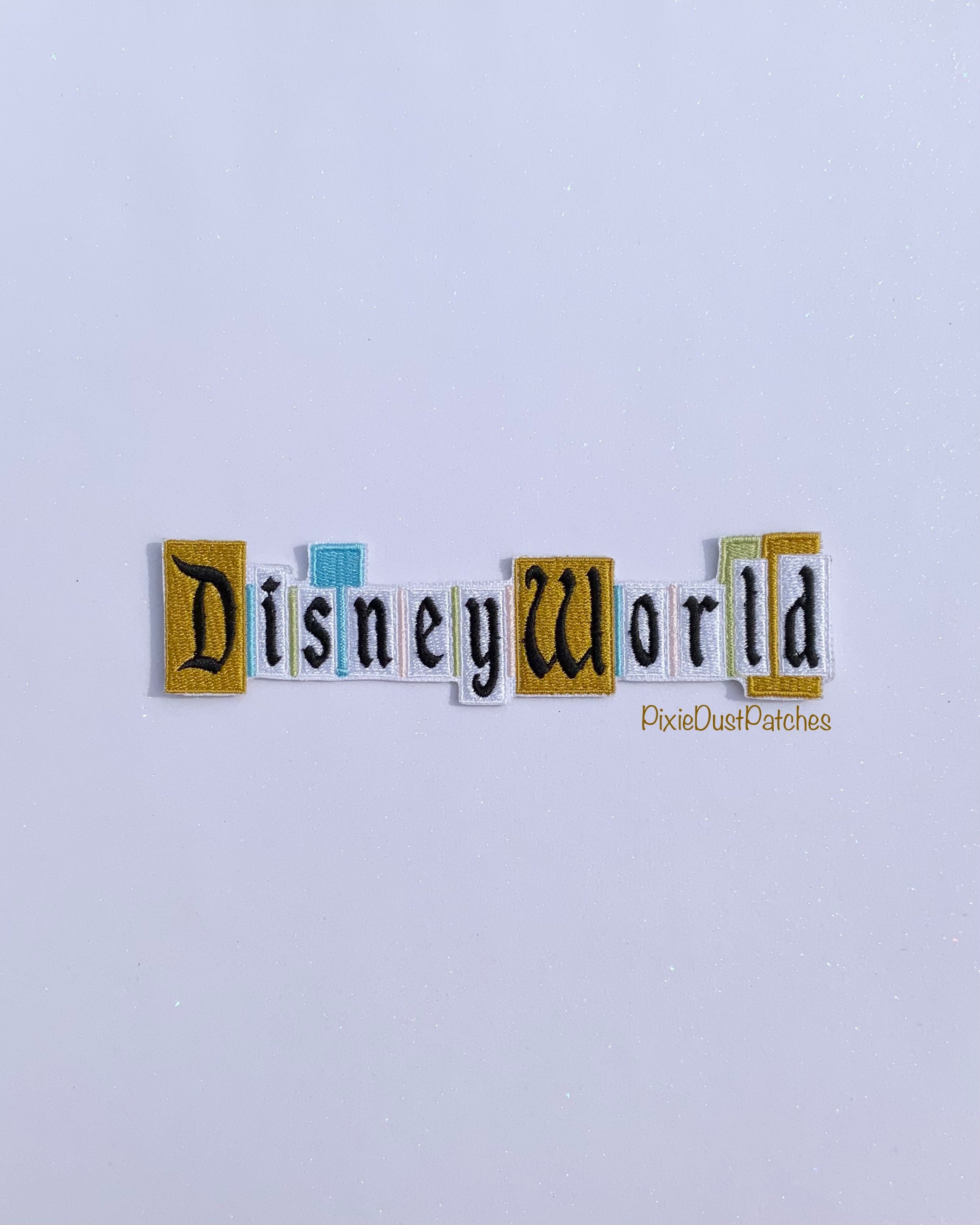 Vintage Disney World Pastel Sign Patch Iron or Sew On - Etsy