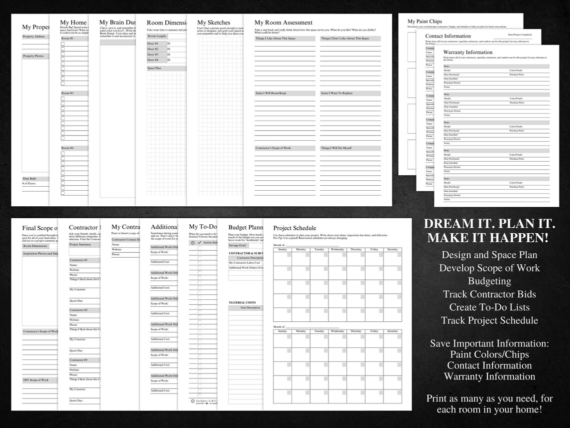 The Ultimate Home Renovation Planner & Workbook | Home Renovation ...