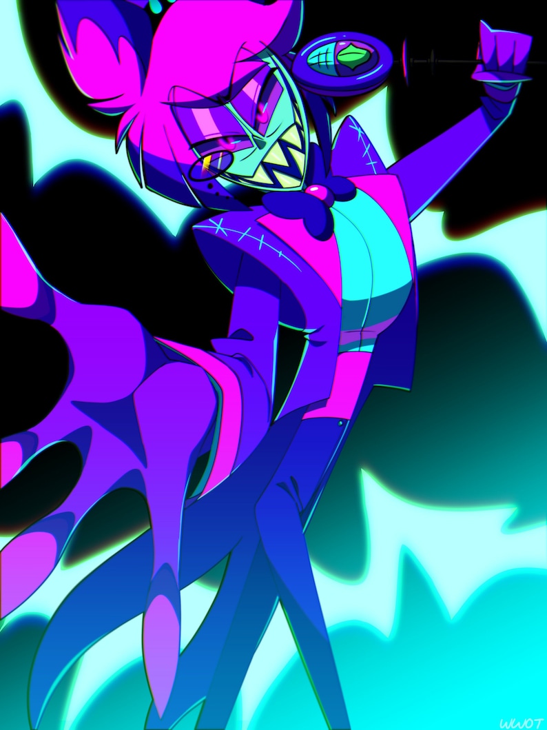 Neon Alastor Print - Etsy