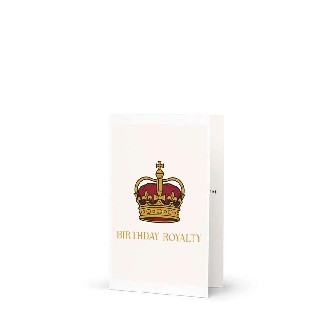 Royal Birthday Card • Crown Birthday Greeting • Elegant Birthday ...