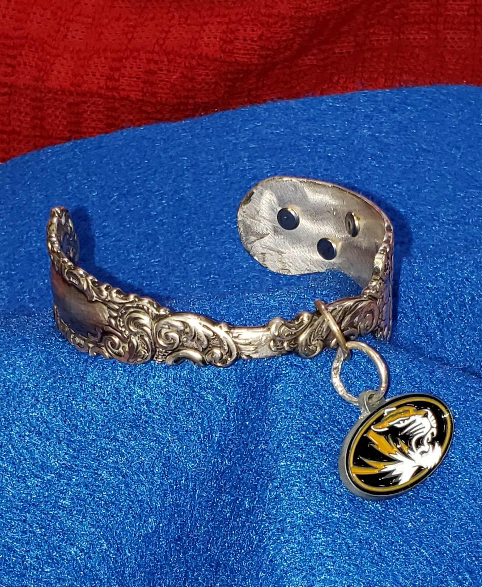 William Rogers Silver Plated Butter Knife Cuff With Crystal | Etsy