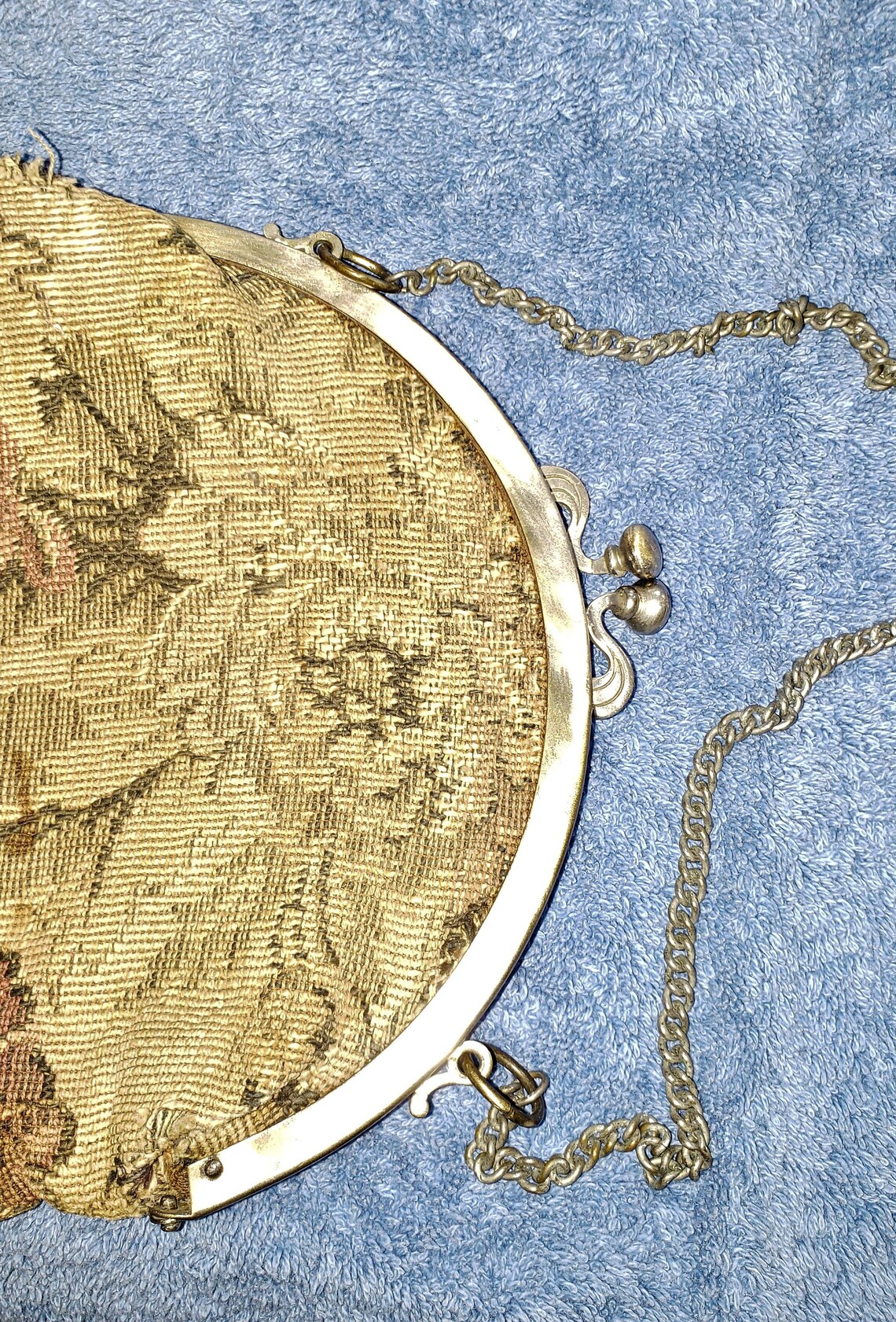 Vintage German Silver Snap Closure Tapestry Bag With Silver - Etsy