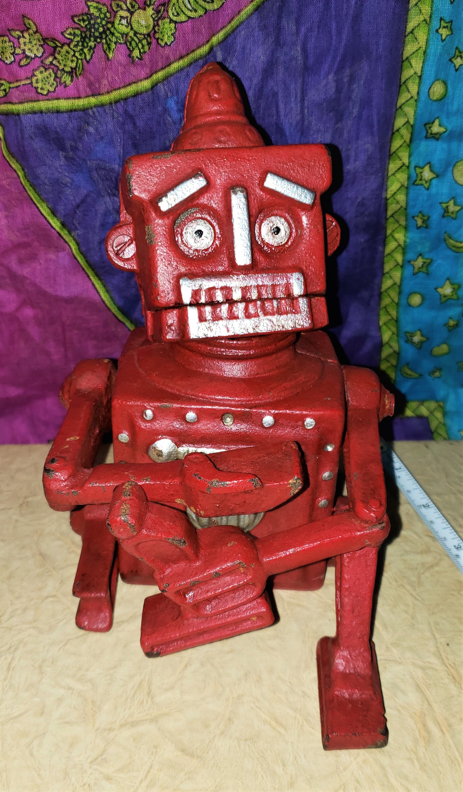 Hubley Cast Iron Robert the Robot Coin Bank 1950's - Etsy