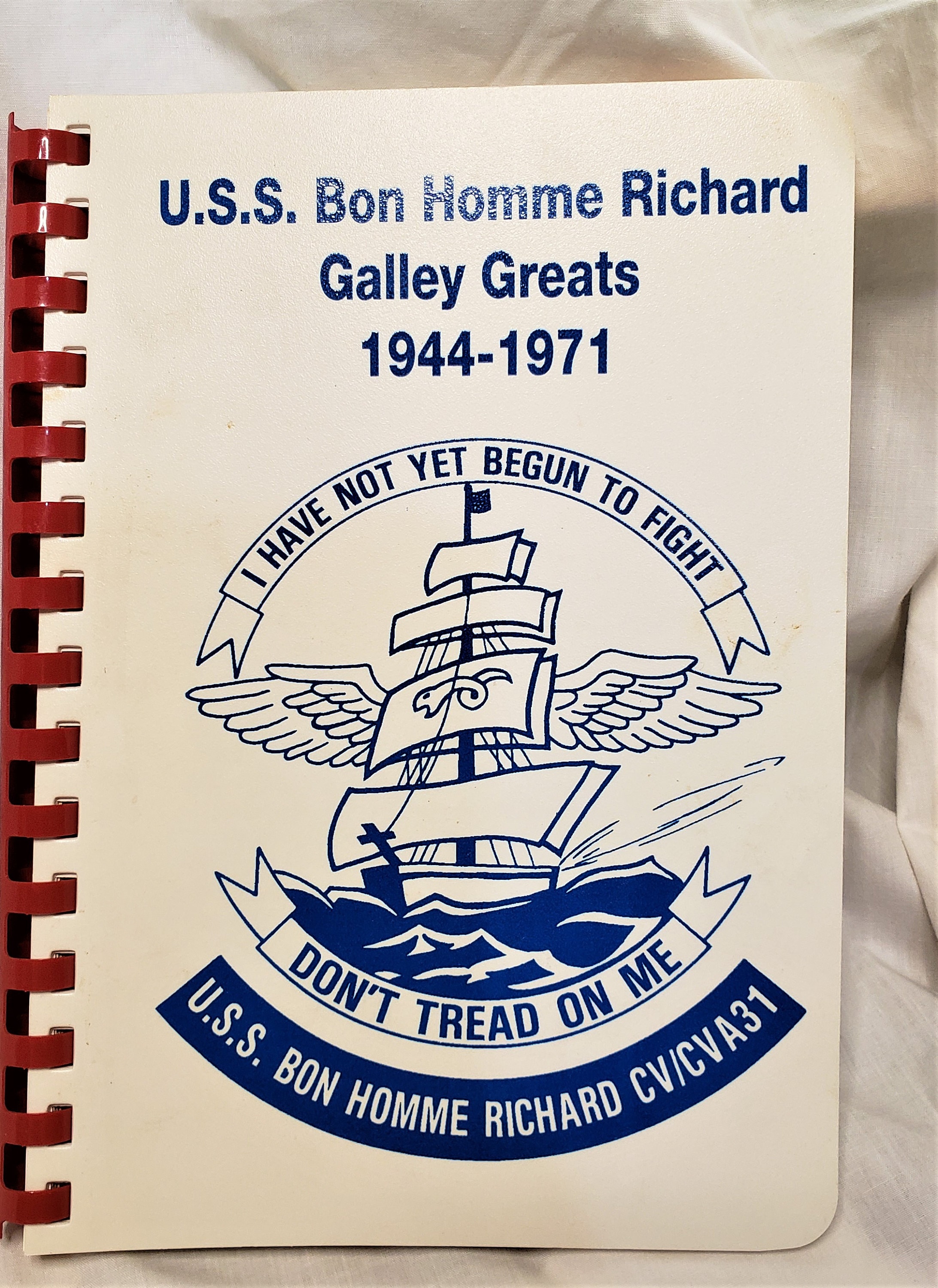 USS Bonham Richard Galley Greats Cookbook 1944 to 1971 Recipes - Etsy