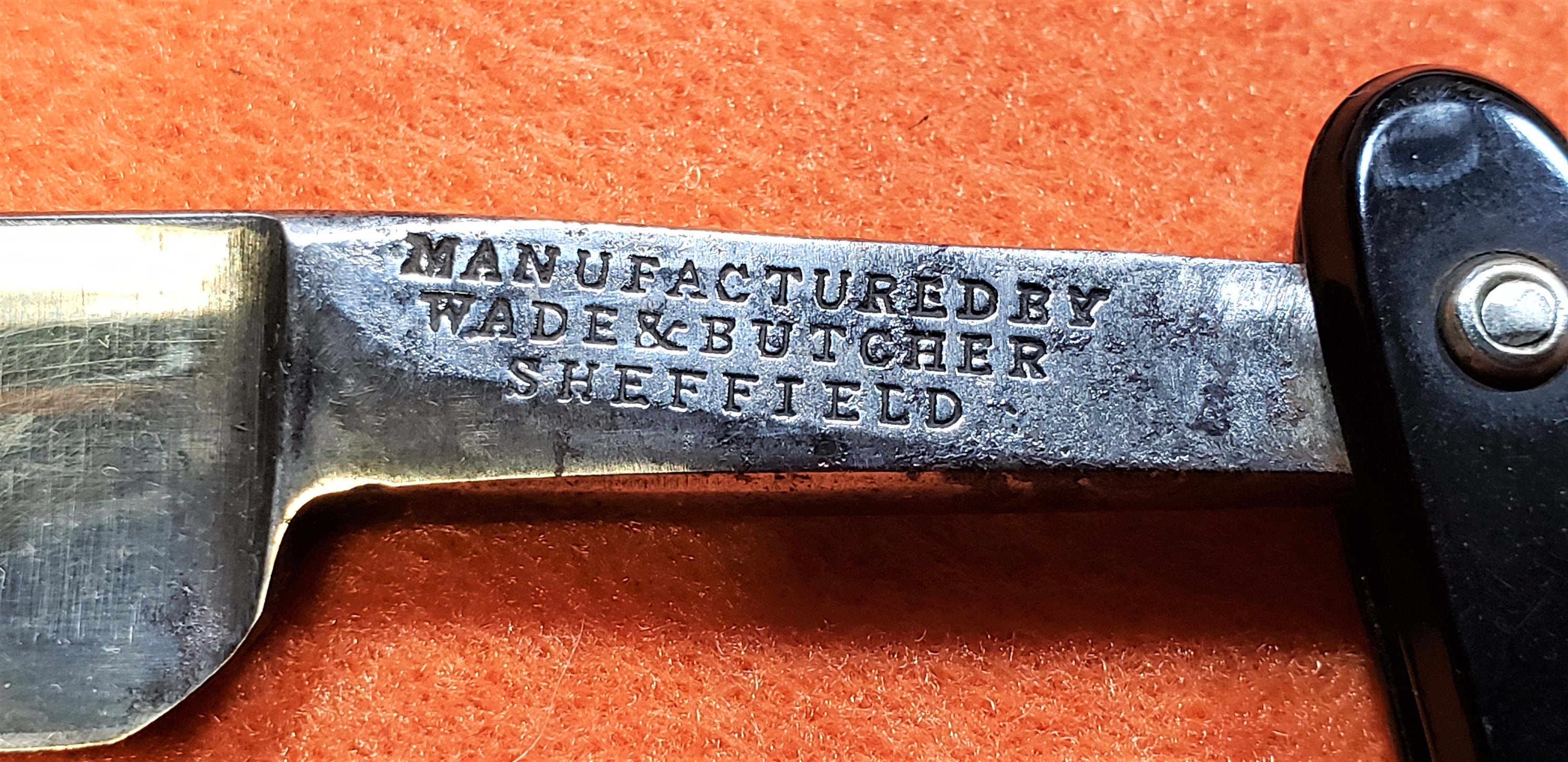 Antique Wade and Butcher Sheffield Straight Razor 1800s Stamped With ...