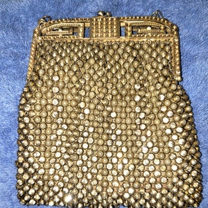 1920s French Chainmail Beaded and Crystals Pouch Purse - Etsy