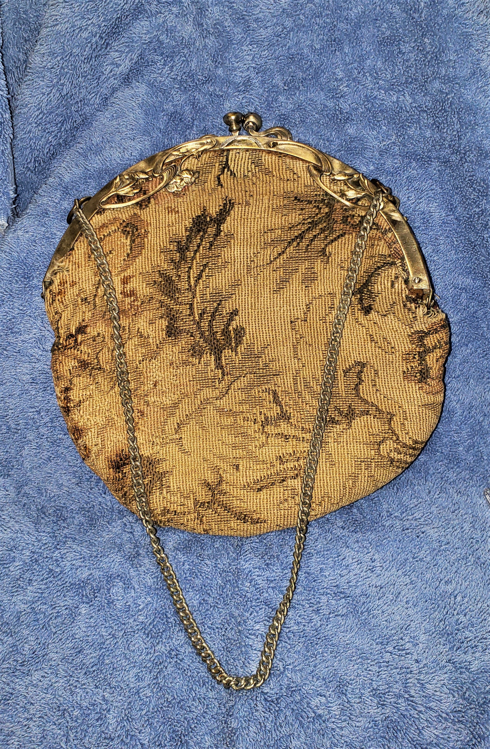 Vintage German Silver Snap Closure Tapestry Bag With Silver - Etsy