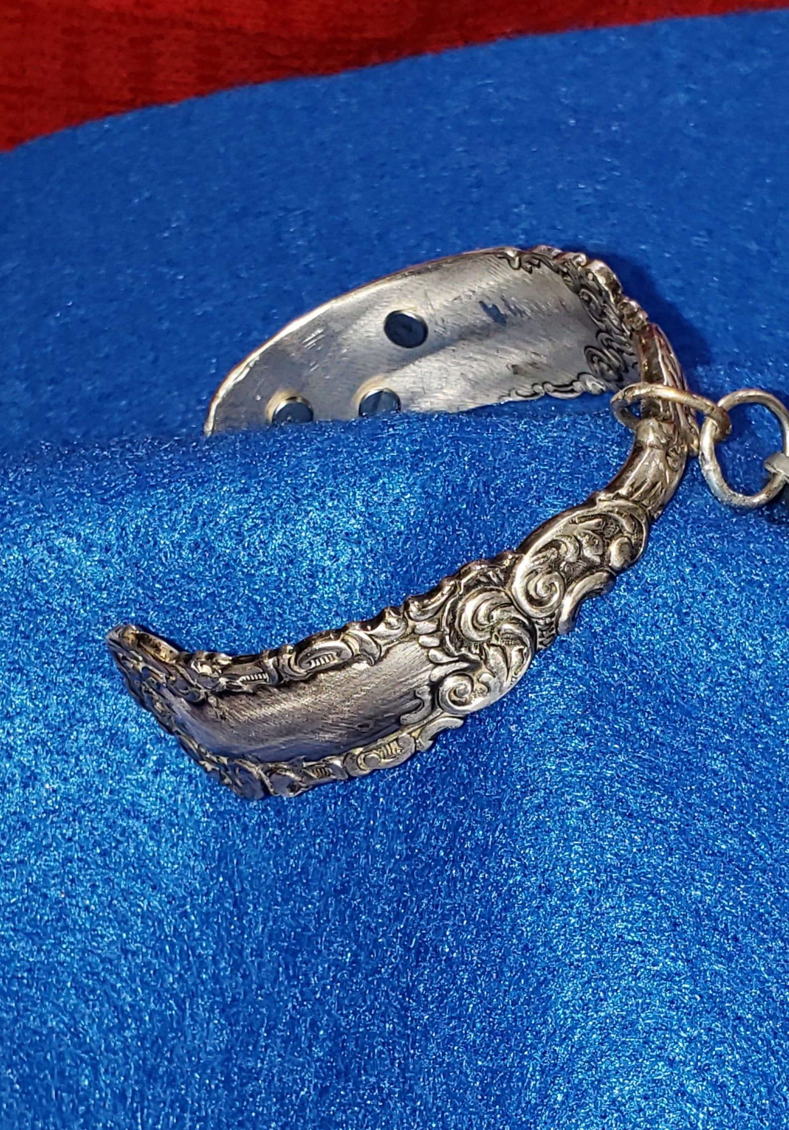 William Rogers Silver Plated Butter Knife Cuff With Crystal | Etsy