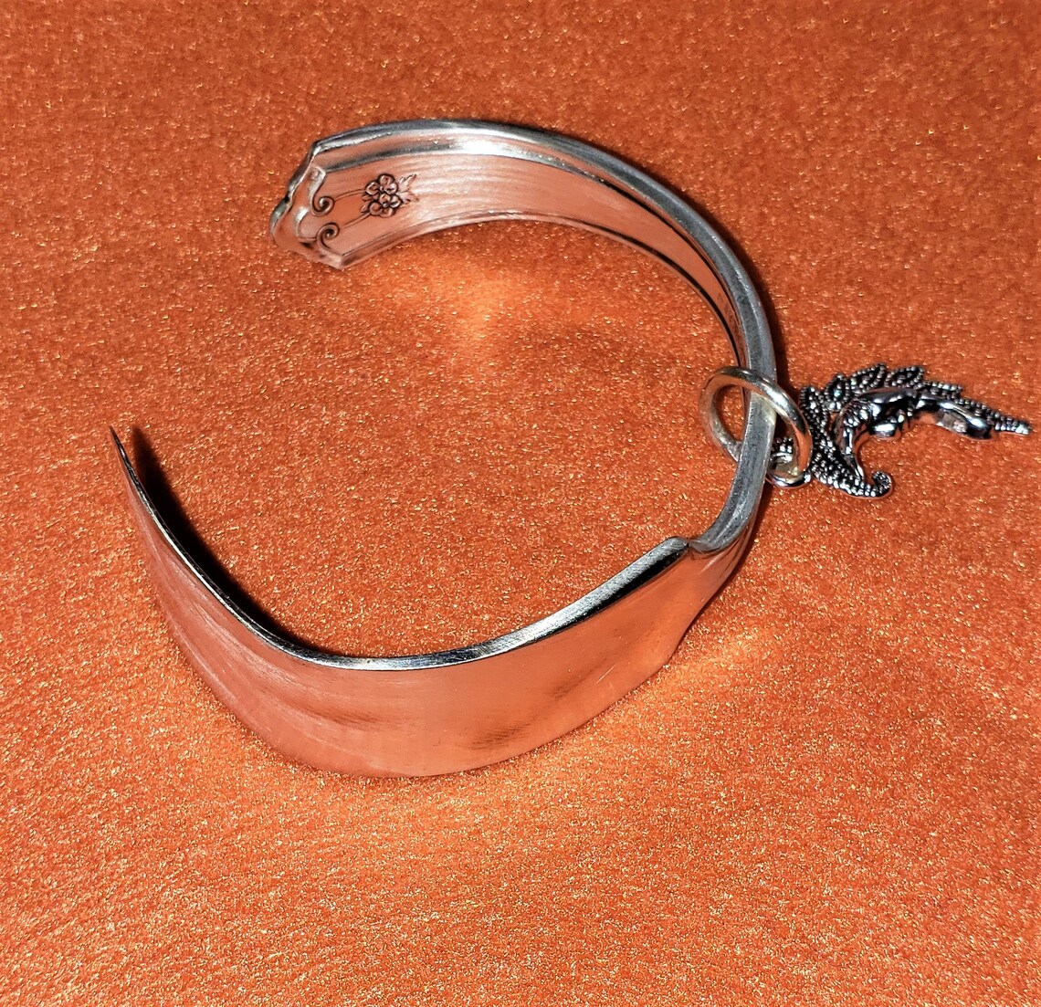 Butter Knife Cuff With Man in the Moon Charm - Etsy