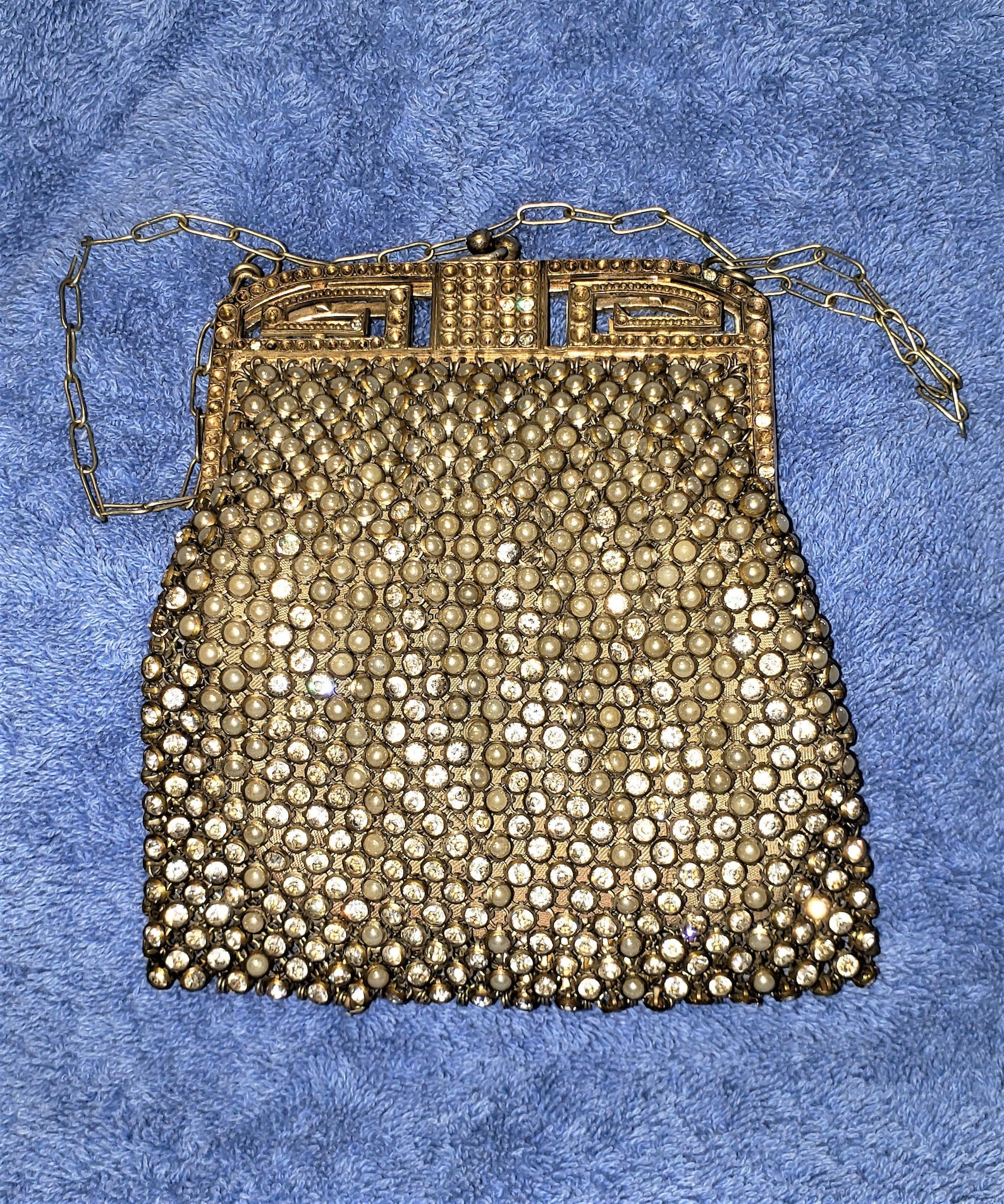 1920s French Chainmail Beaded and Crystals Pouch Purse - Etsy