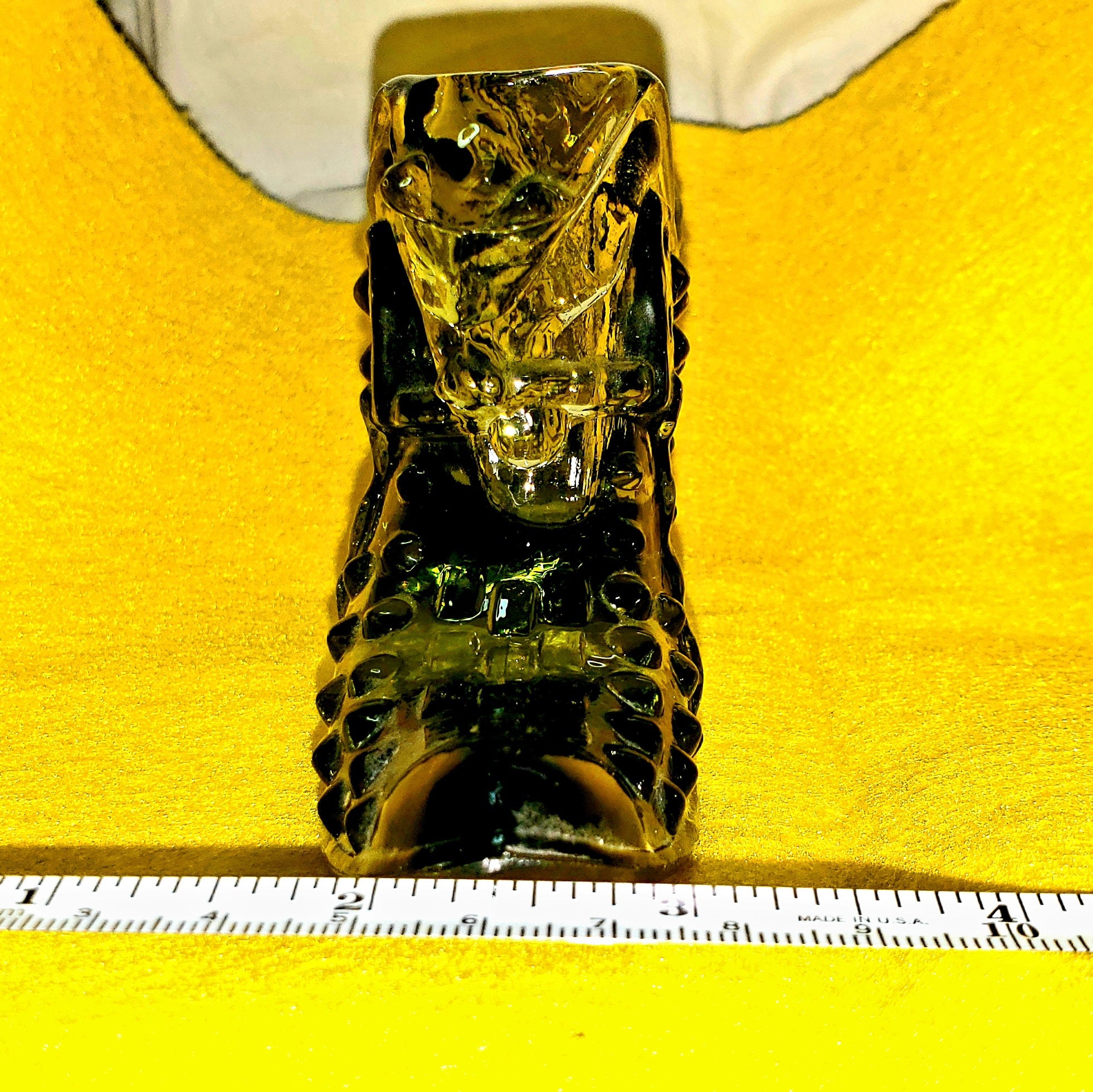 Fenton Glass Hobnail Cats Head Glass Shoe - Green - Etsy