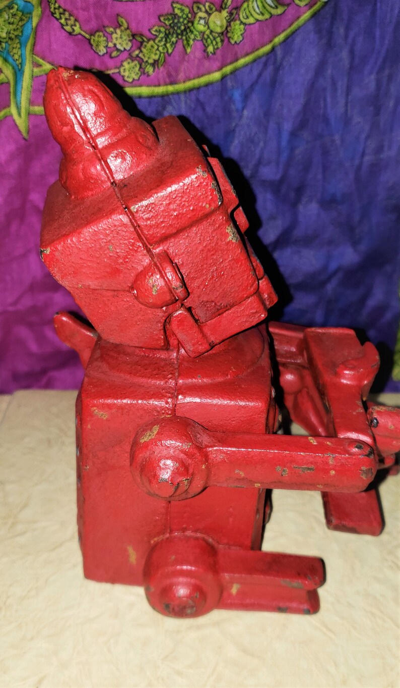 Hubley Cast Iron Robert the Robot Coin Bank 1950's - Etsy