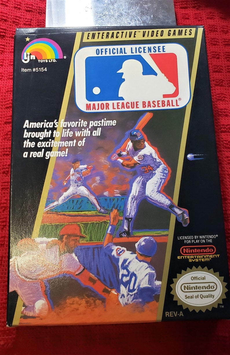 Vintage LJN Toys LTD Nintendo Major League Baseball Video Game - Etsy