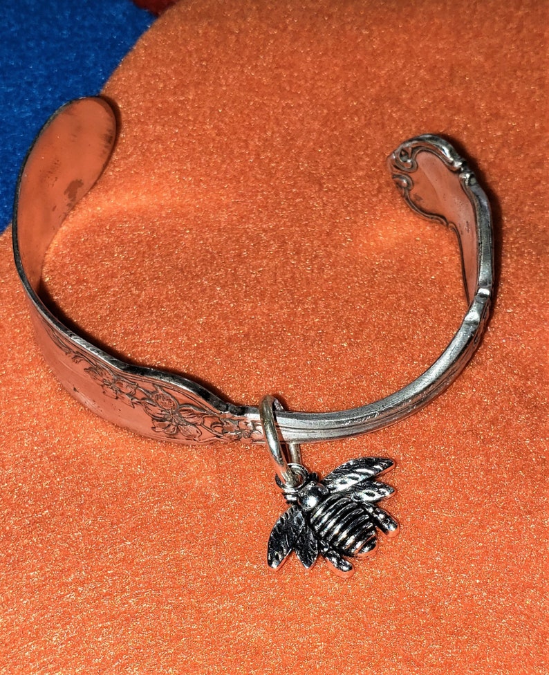 Butter Knife Cuff With Bee Charm - Etsy