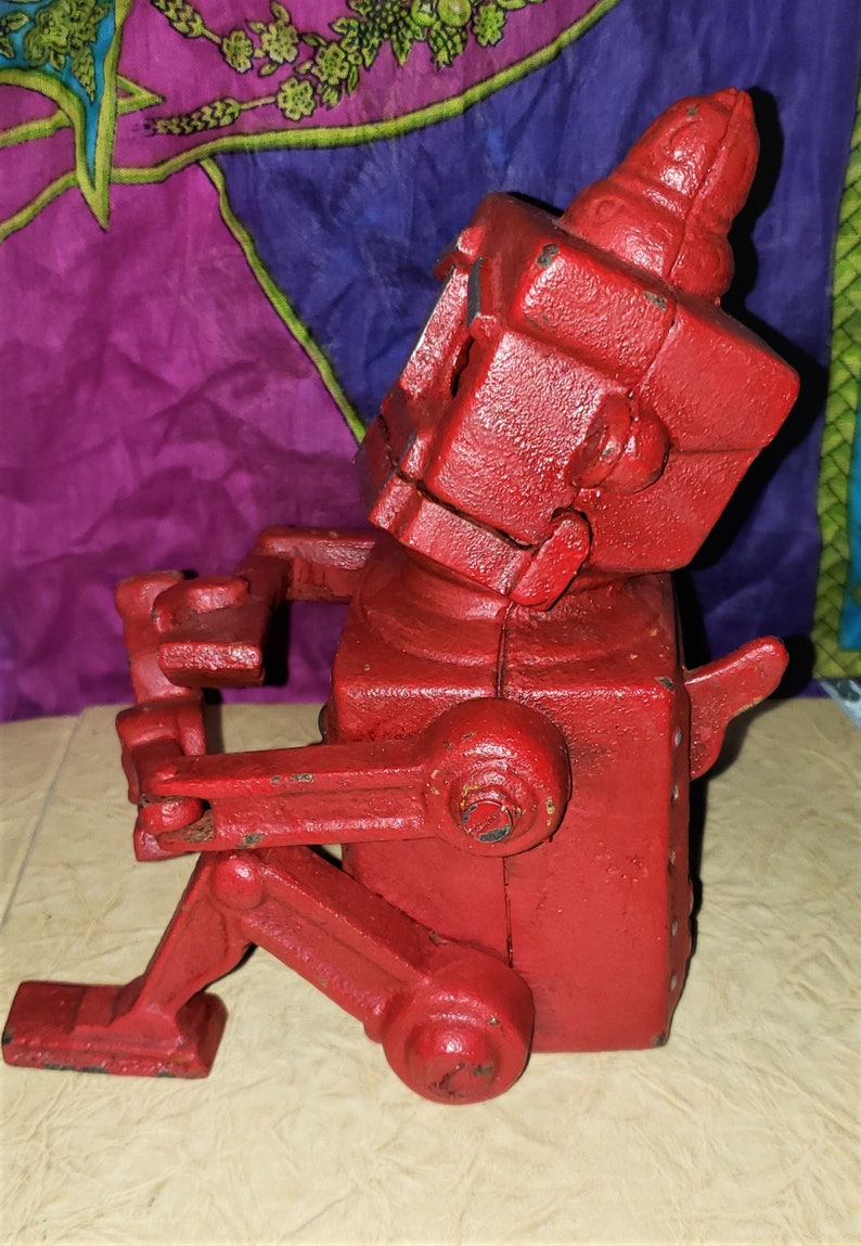 Hubley Cast Iron Robert the Robot Coin Bank 1950's - Etsy