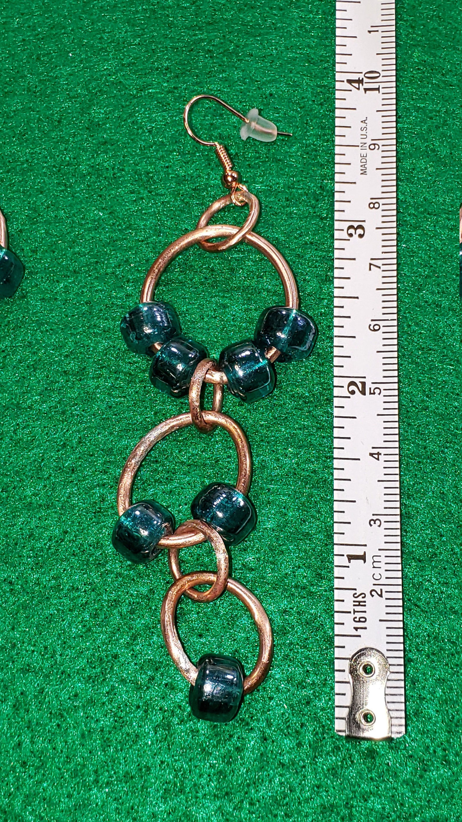 Blue Beaded Copper Loops - Bin - 1 - Drw - 2 - Etsy