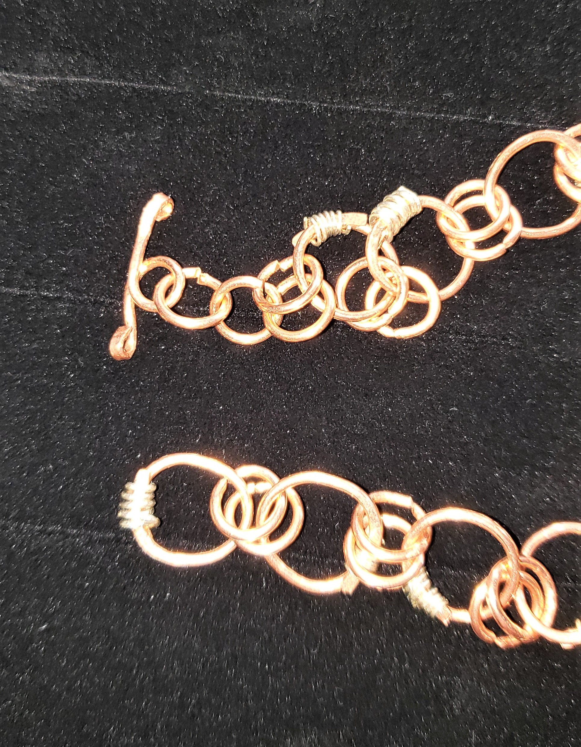 Handmade Copper Rolo Link Chain With Handmade Toggle - Etsy