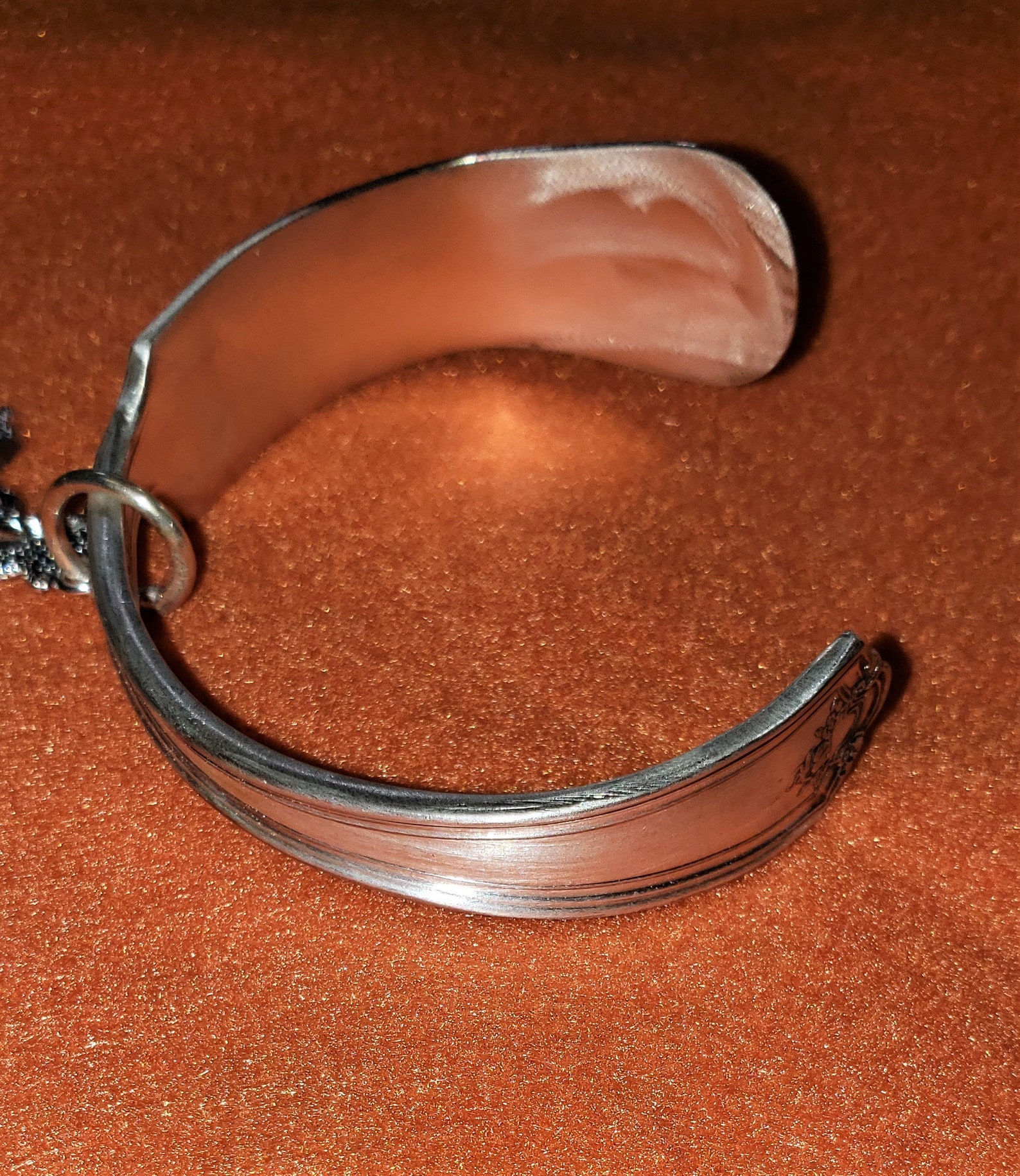 Butter Knife Cuff With Man in the Moon Charm - Etsy