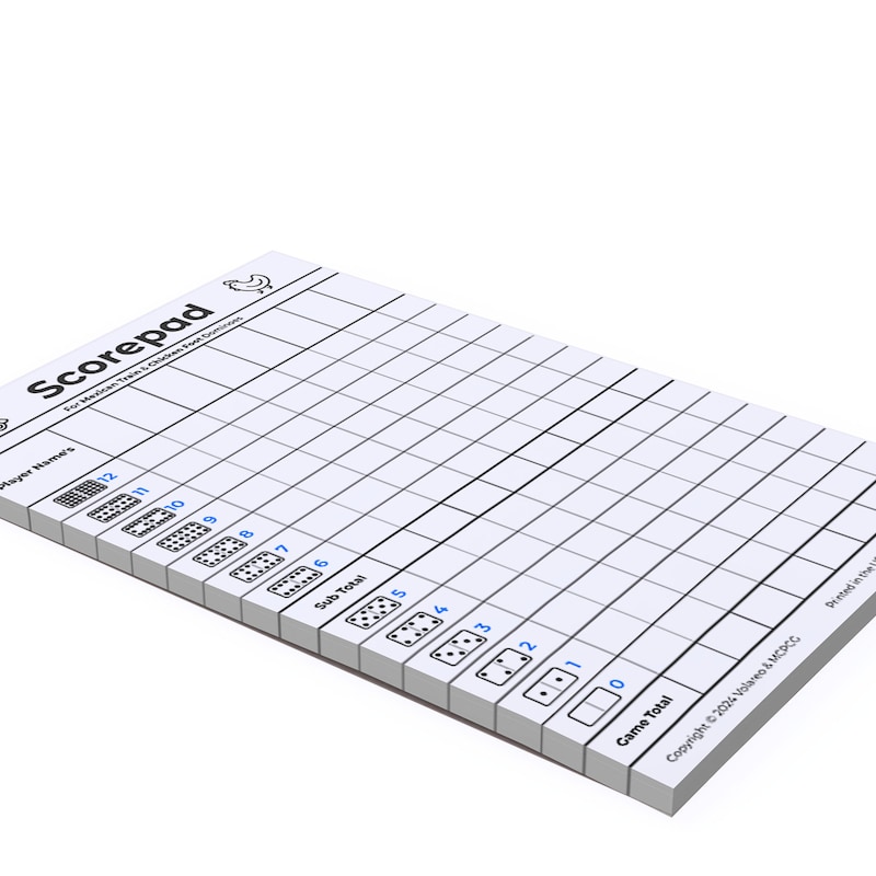 Mexican Train Score Sheet - Etsy