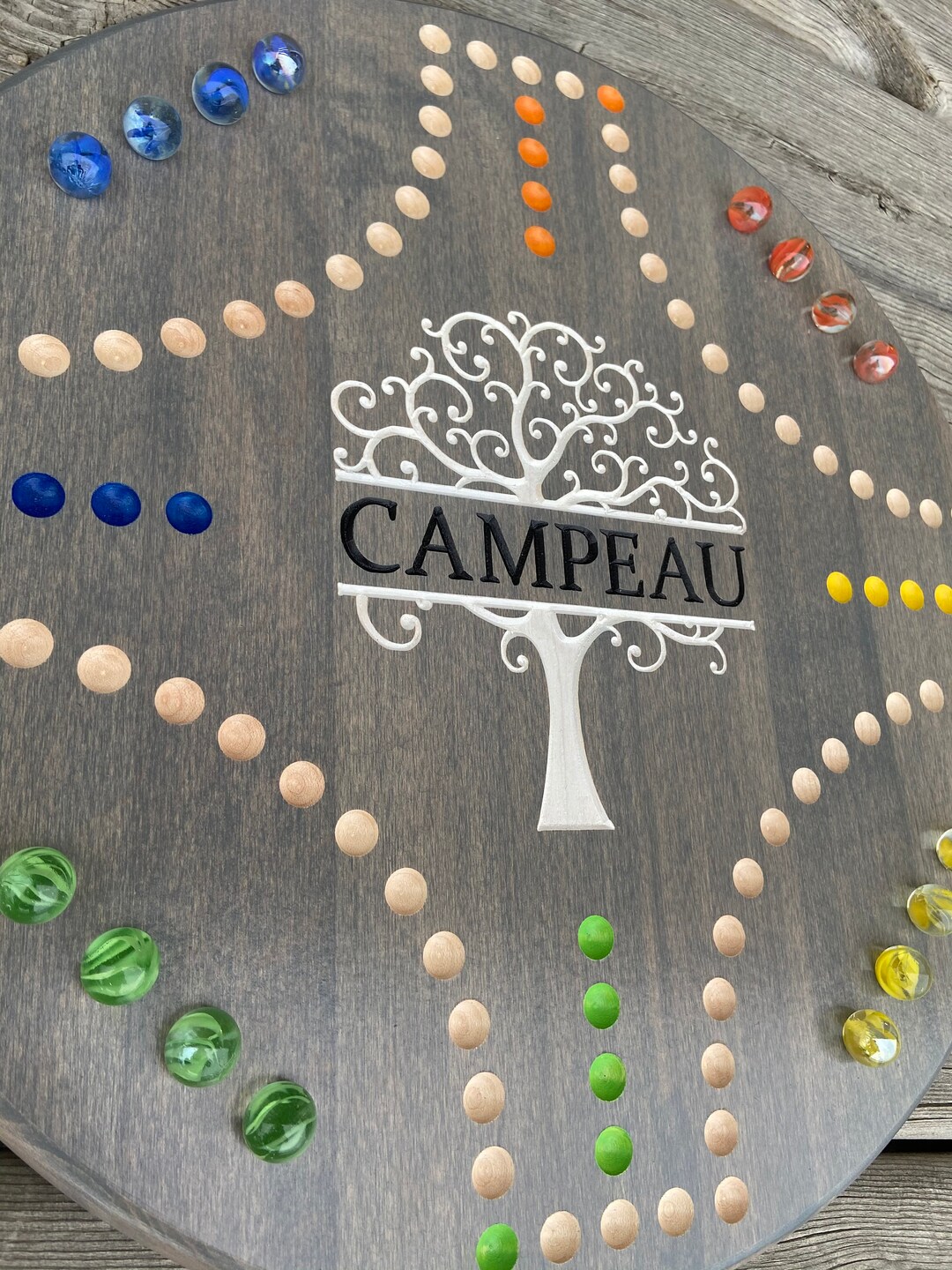 Marble Board Game | Family Tree Name | Marble and Cards | Custom Game ...