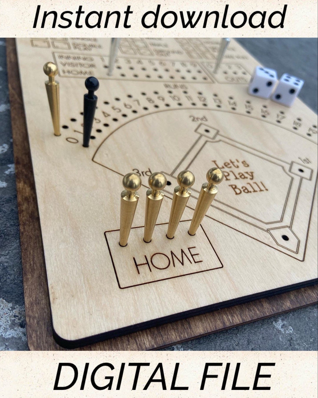 Dice Baseball SVG Digital File - Etsy