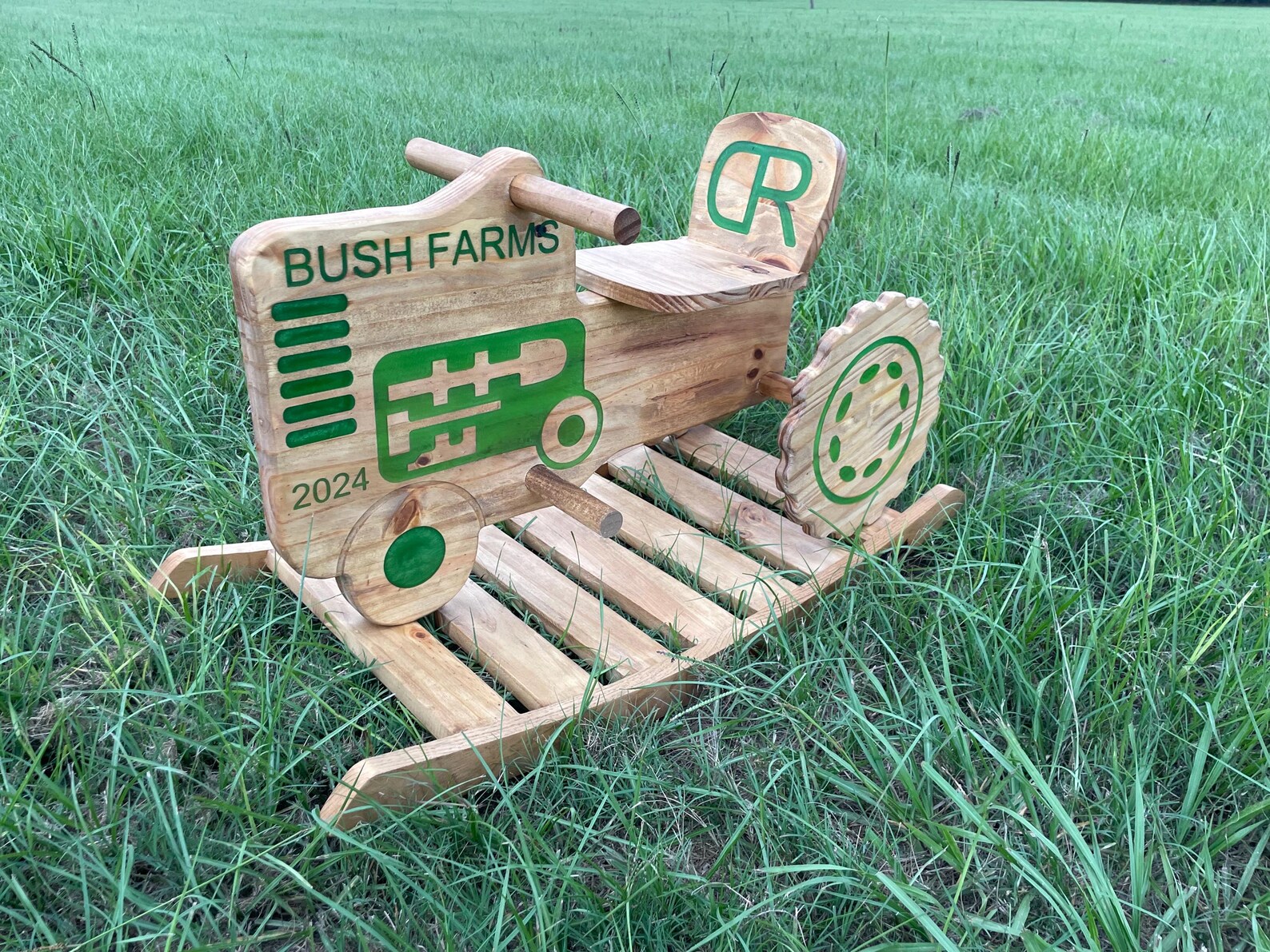 Kids Rocking Tractor Colored Epoxy - Etsy
