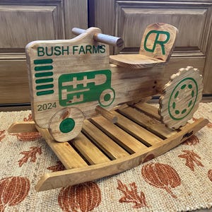 Kids Rocking Tractor Colored Epoxy - Etsy