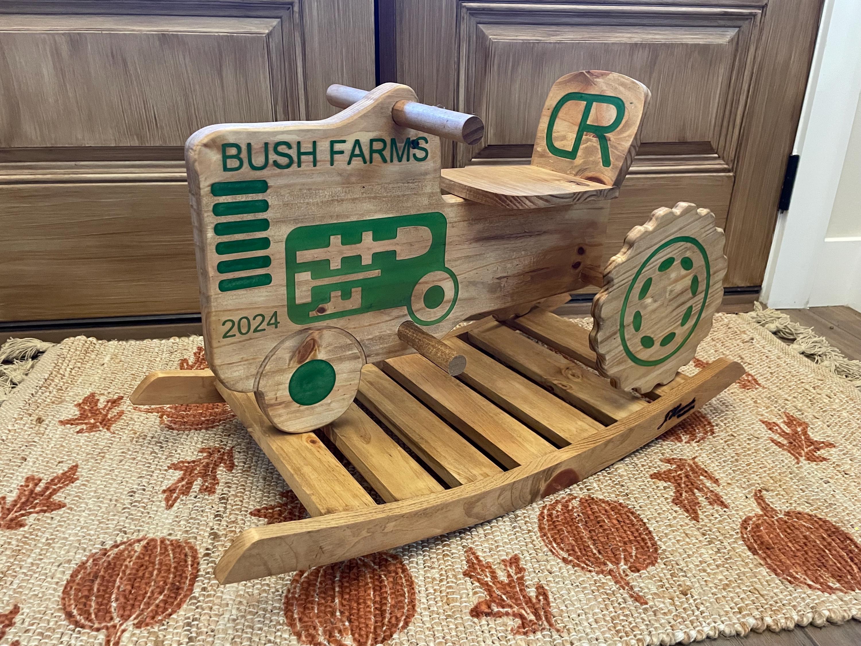 Kids Rocking Tractor Colored Epoxy - Etsy