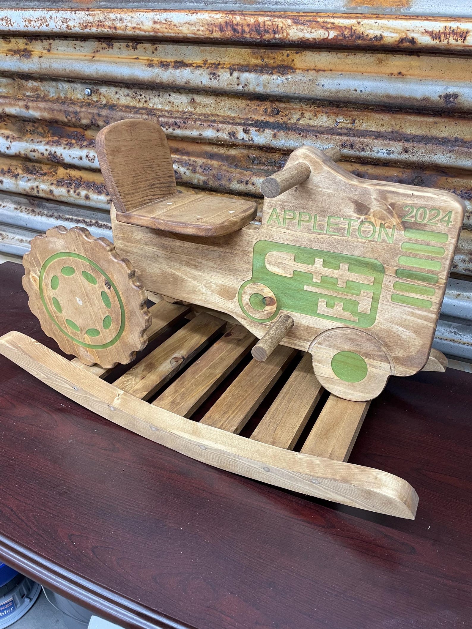 Kids Rocking Tractor Colored Epoxy - Etsy