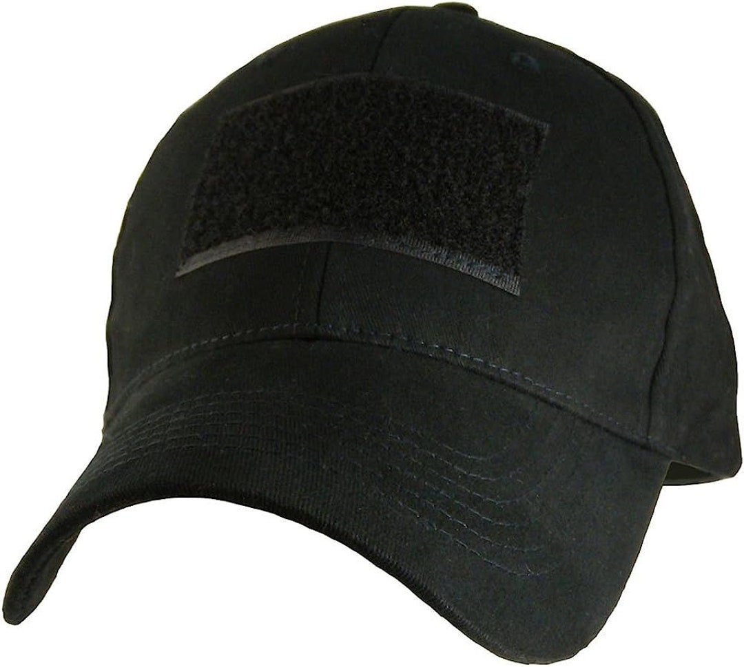 Velcro Tactical Hat Black - Etsy