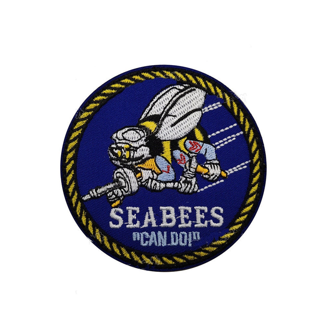 Navy Seabees can Do Full Color Round Embroidered Patch - Etsy