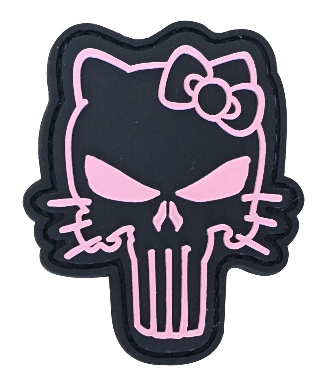 Tactical Hello Kitty PVC Patch Black and Pink - Etsy