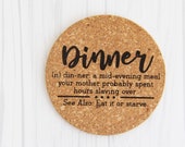 7 Dinner Definition Cork Trivet Kitchen Decor - Etsy