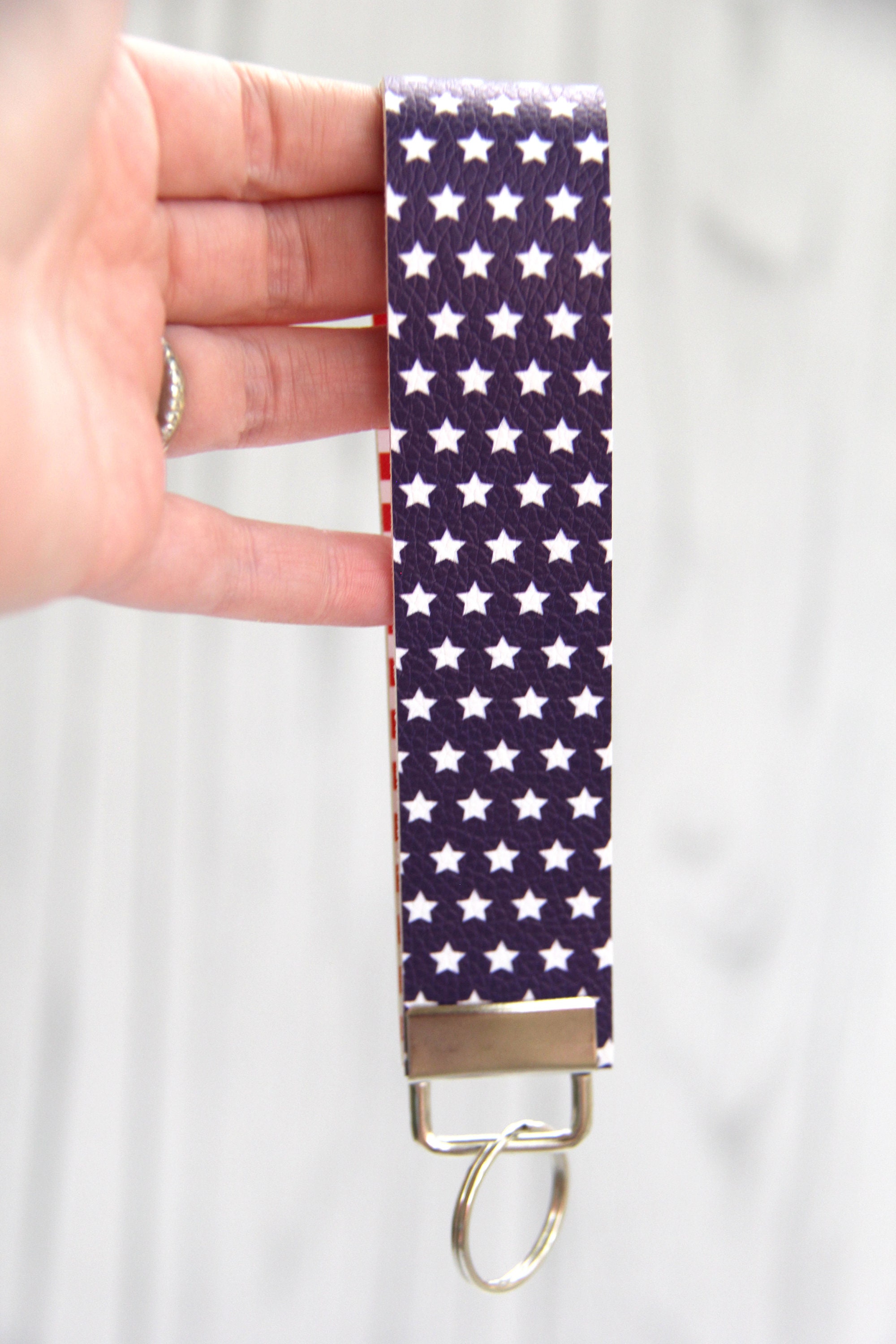 American Flag Double Sided Key Fob Wristlet Summer Accessory | Etsy