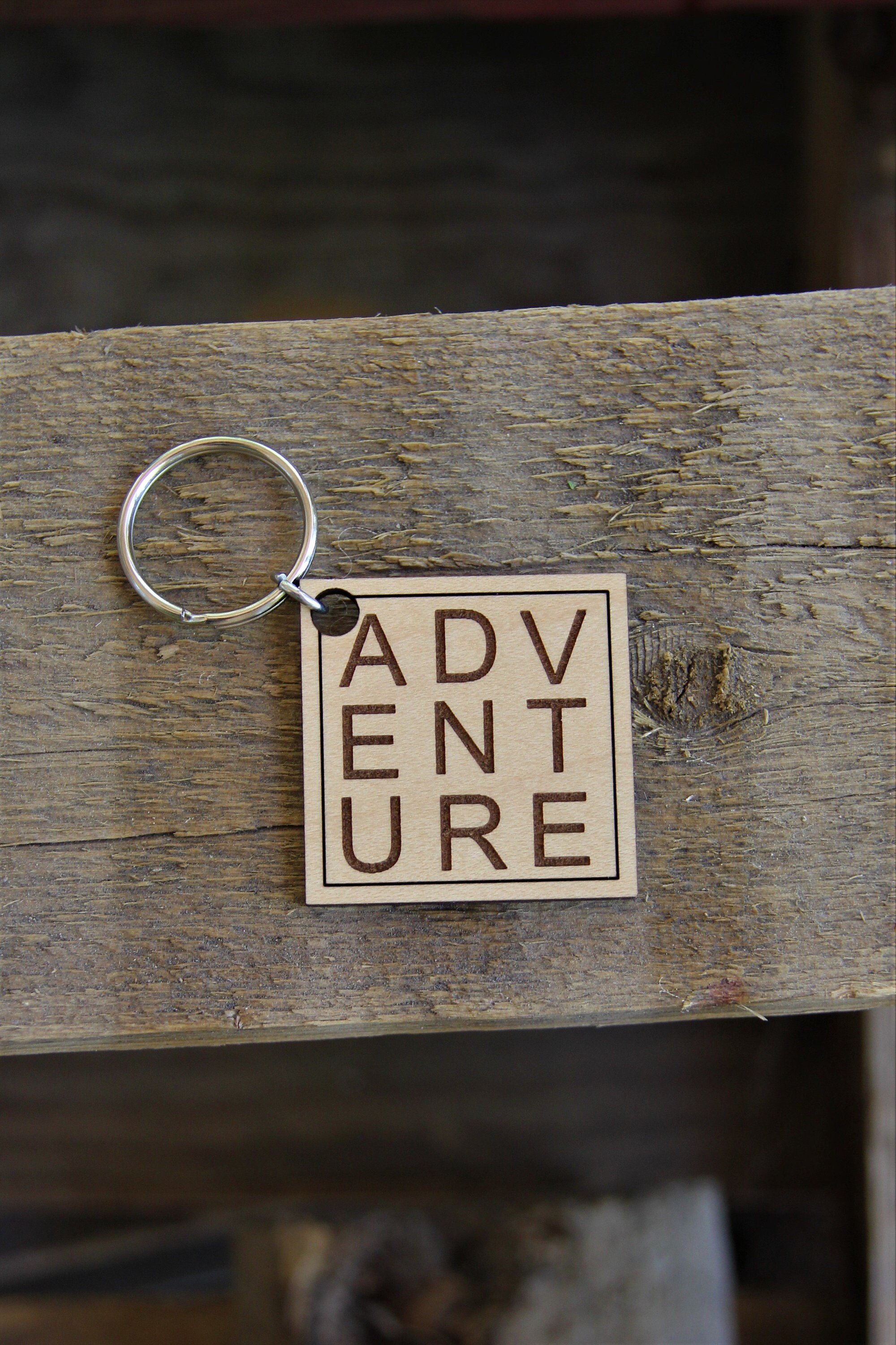 Adventure Keychain Outdoor Lover Keychain Laser Engraved | Etsy