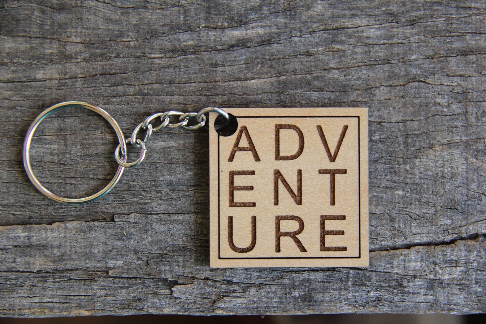 Adventure Keychain Outdoor Lover Keychain Laser Engraved | Etsy