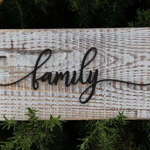 Family Rustic Sign, 3D Sign, Wall Decor, Farmhouse Decor, Black and ...