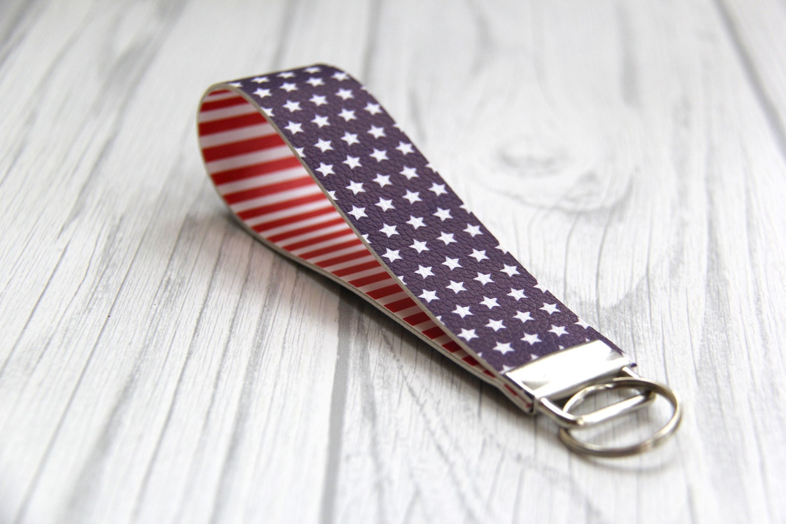 American Flag Double Sided Key Fob Wristlet Summer Accessory - Etsy