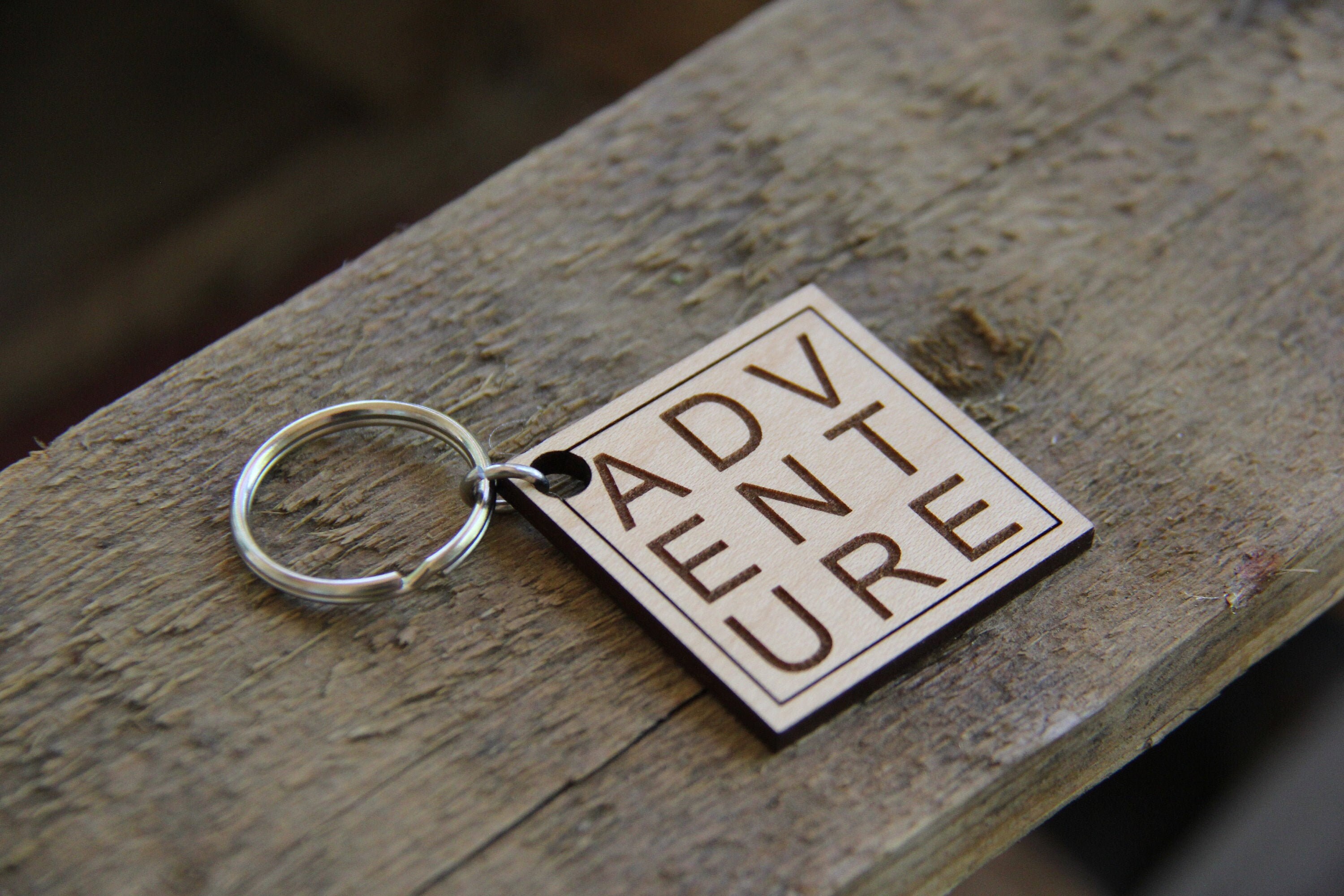 Adventure Keychain Outdoor Lover Keychain Laser Engraved | Etsy