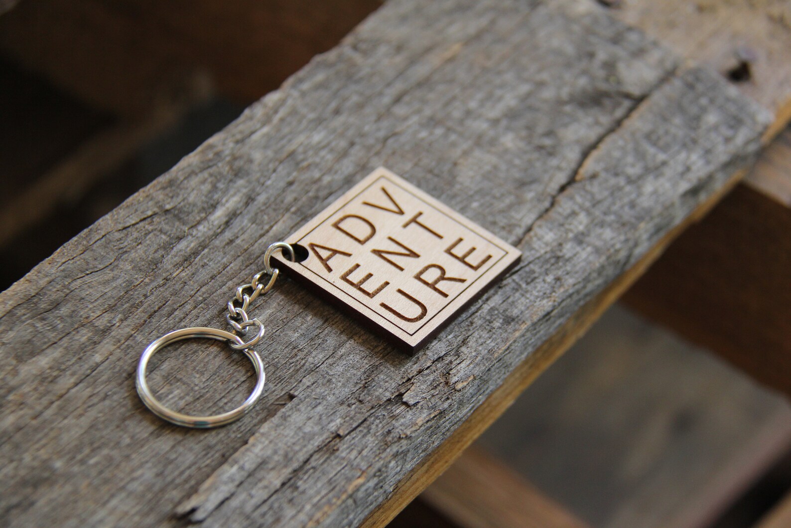 Adventure Keychain Outdoor Lover Keychain Laser Engraved | Etsy