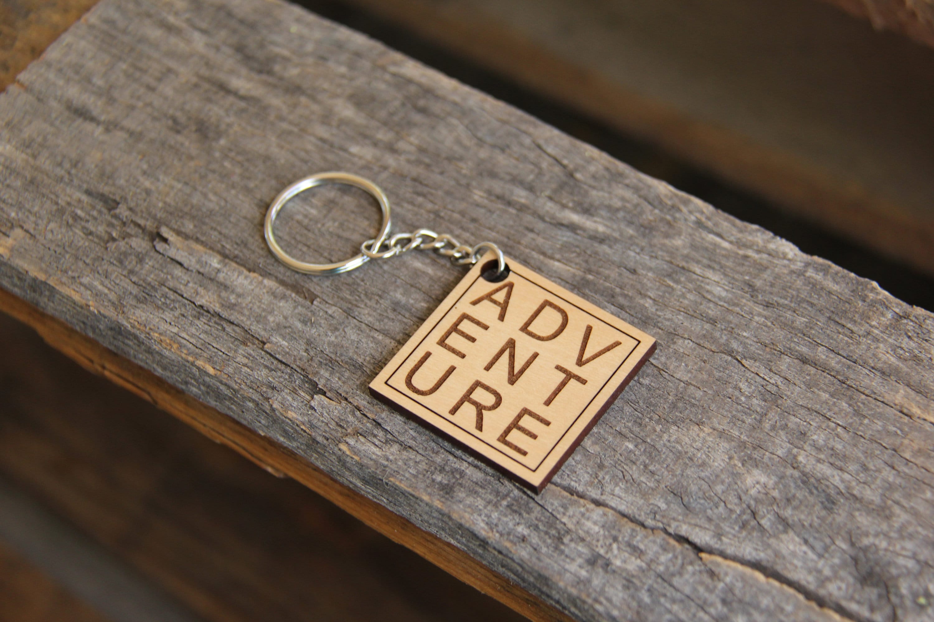 Adventure Keychain Outdoor Lover Keychain Laser Engraved | Etsy