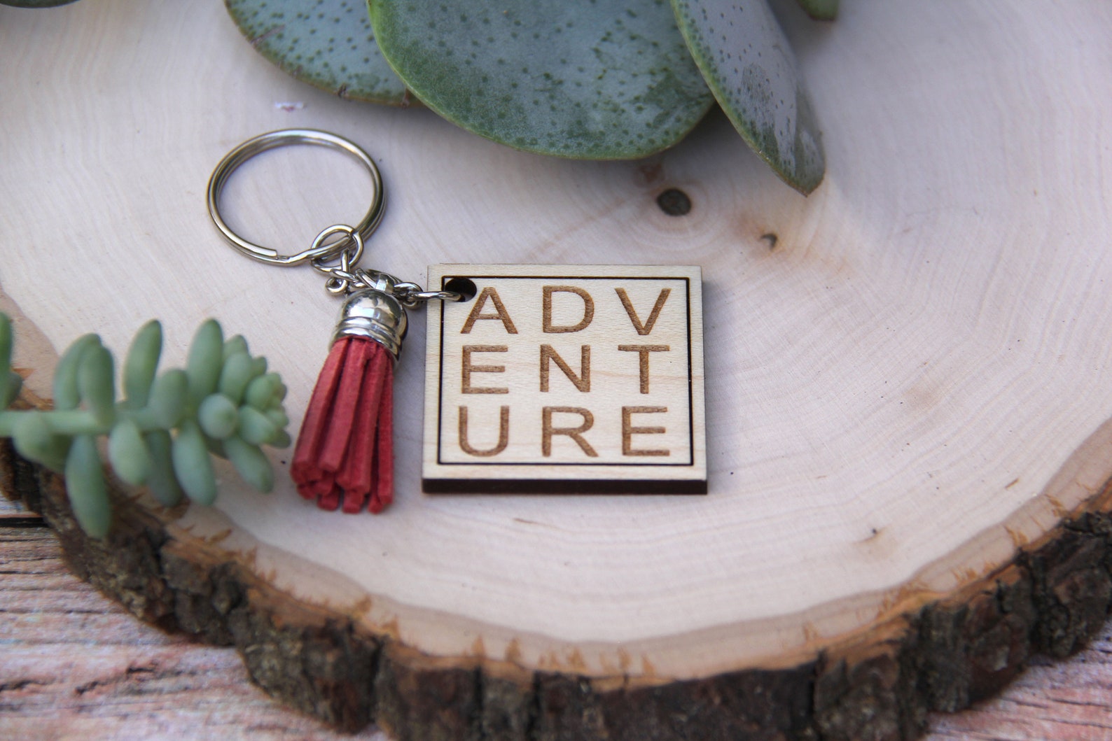 Adventure Keychain Outdoor Lover Keychain Laser Engraved - Etsy