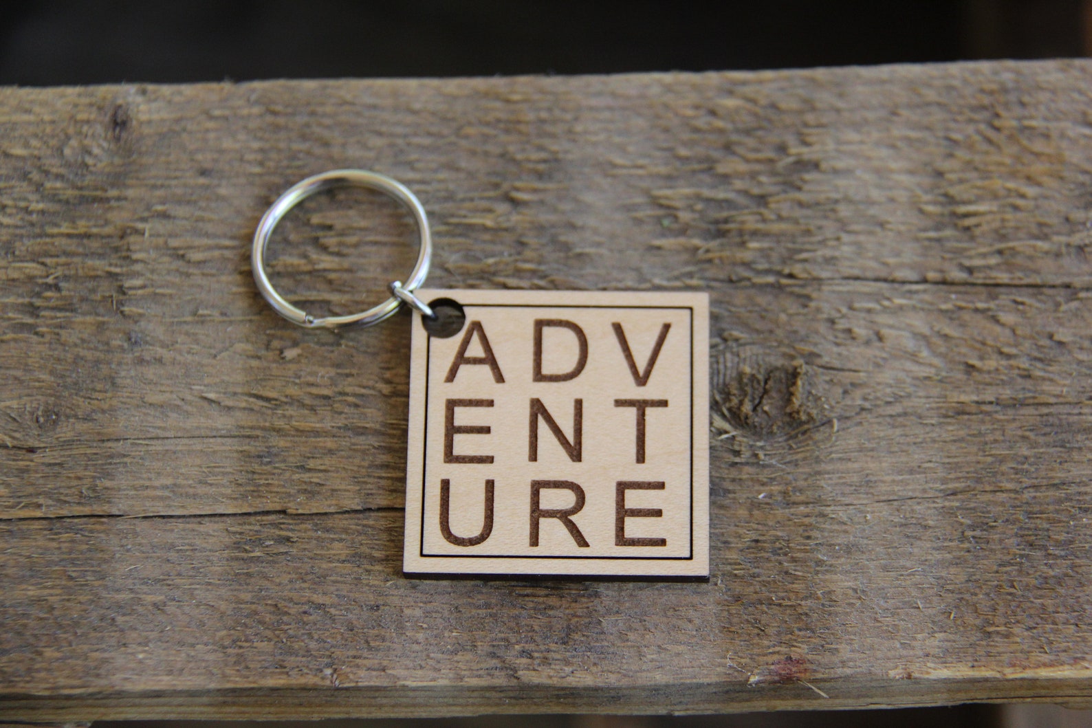 Adventure Keychain Outdoor Lover Keychain Laser Engraved | Etsy