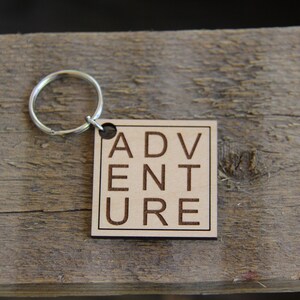 Adventure Keychain Outdoor Lover Keychain Laser Engraved | Etsy