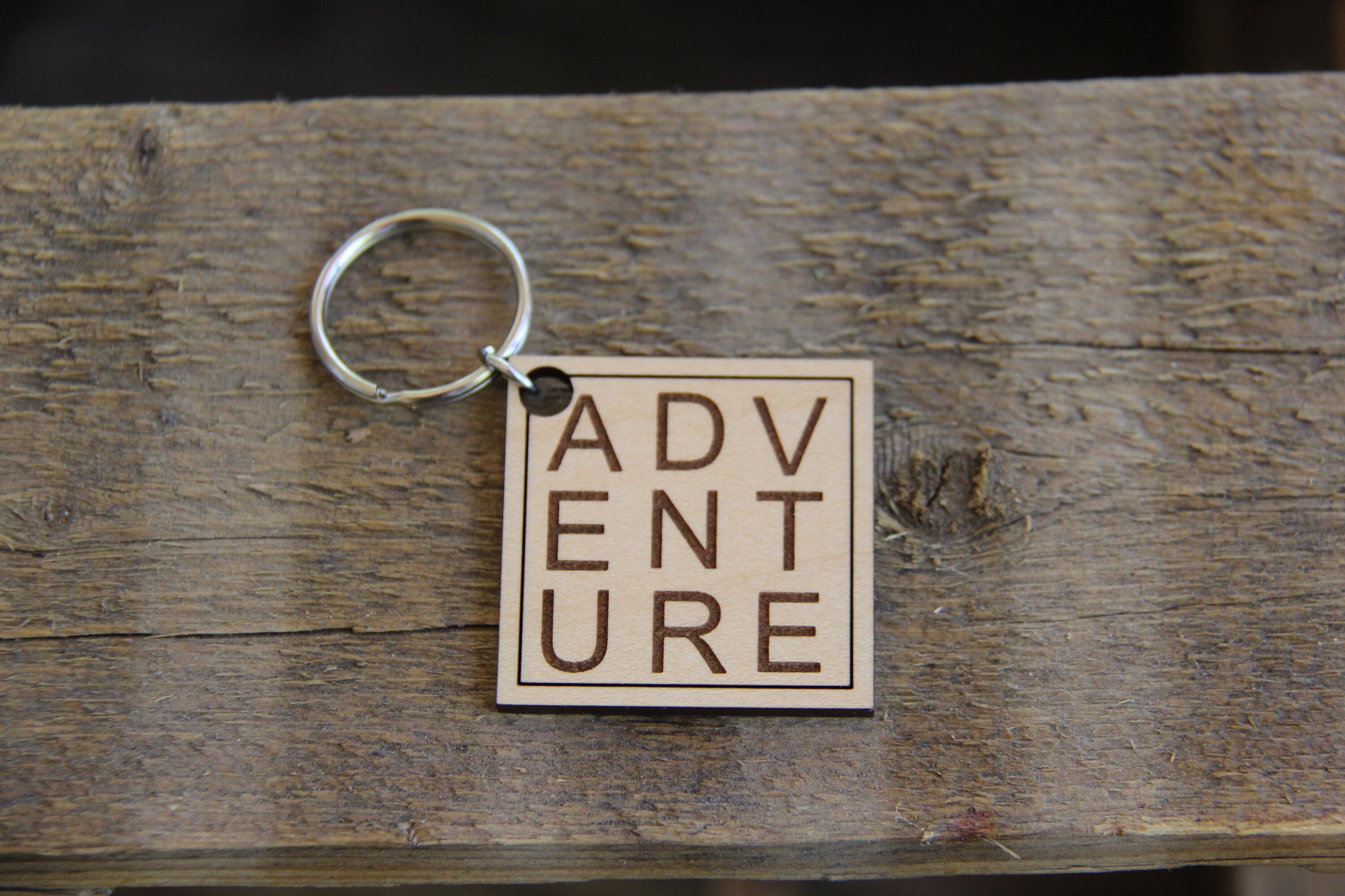 Adventure Keychain Outdoor Lover Keychain Laser Engraved | Etsy